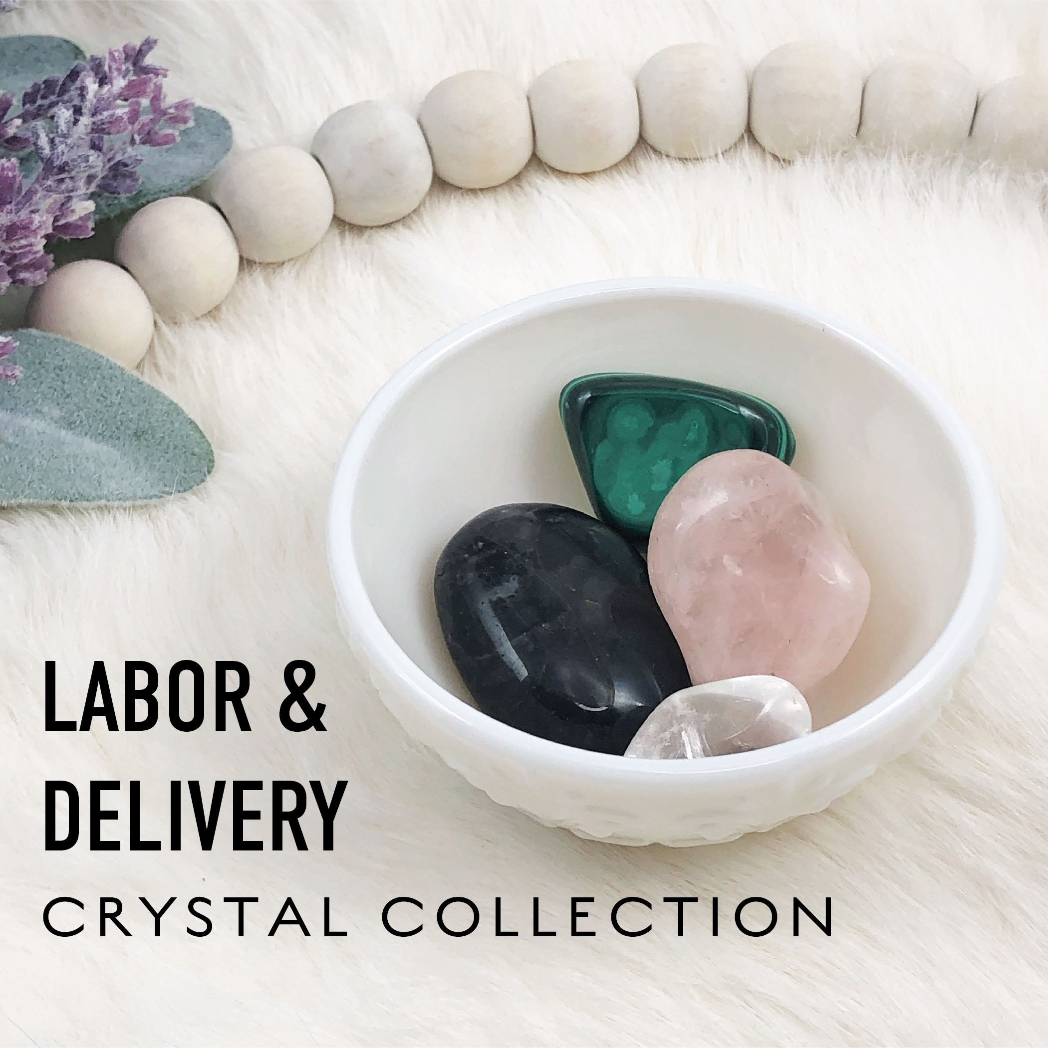 Labor and Delivery Healing Crystal Set, Pregnancy Crystal Set With Box ...