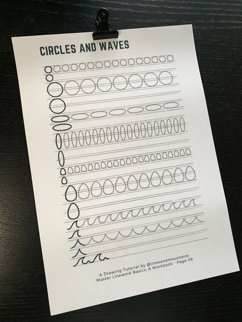 Workbook for Line Drawing Basics, Instant Download and Print at Home ...