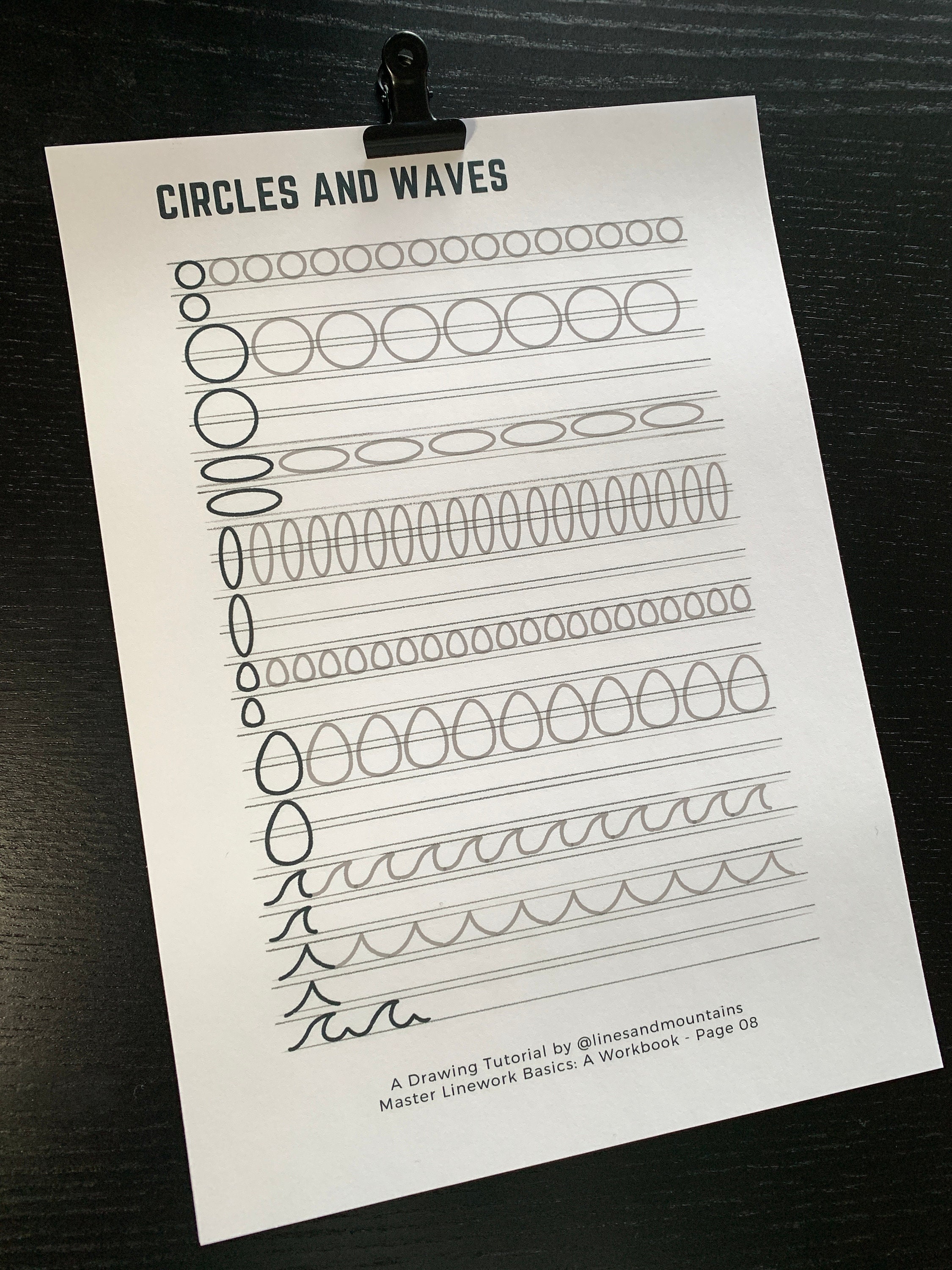 Workbook for Line Drawing Basics, Instant Download and Print at Home - Etsy