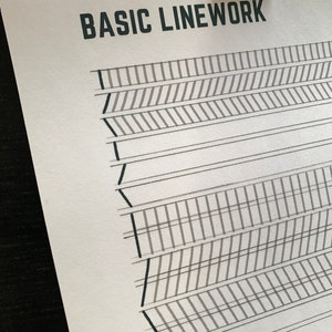 Workbook for Line Drawing Basics, Instant Download and Print at Home ...