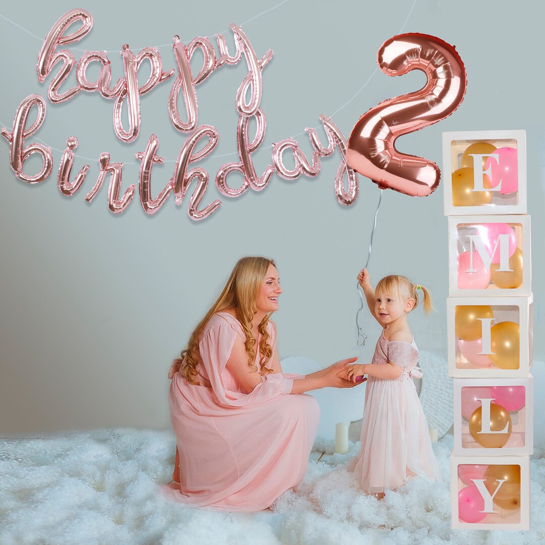 Customizable Balloon Boxes - Happy Birthday Foil Balloons Party ...