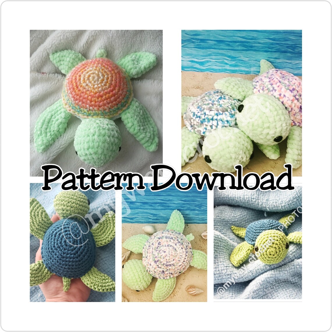 Crochet Pattern: No Sew Sea Turtle Amigurumi - Etsy