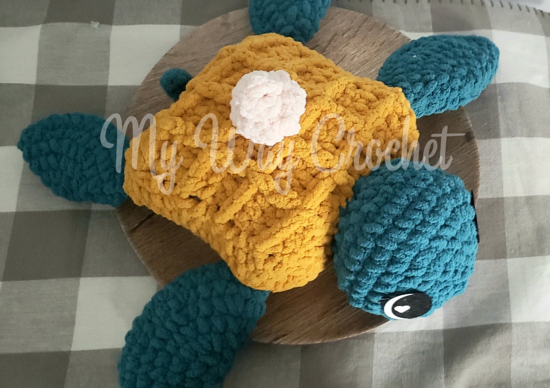 Waffle Sea Turtle Crochet Pattern - Etsy