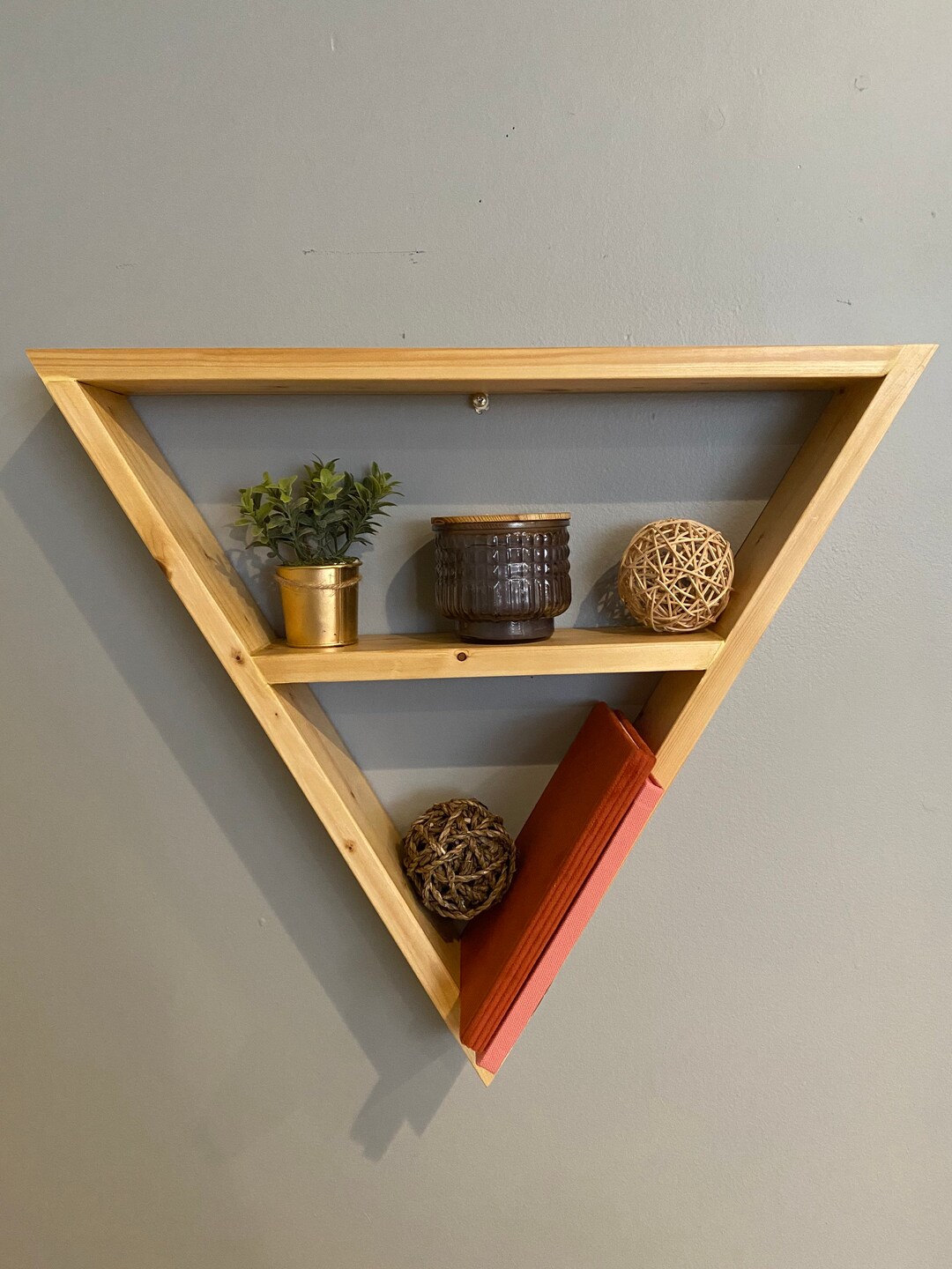 Triangle Shelf Handmade Aesthetic Versatile - Etsy