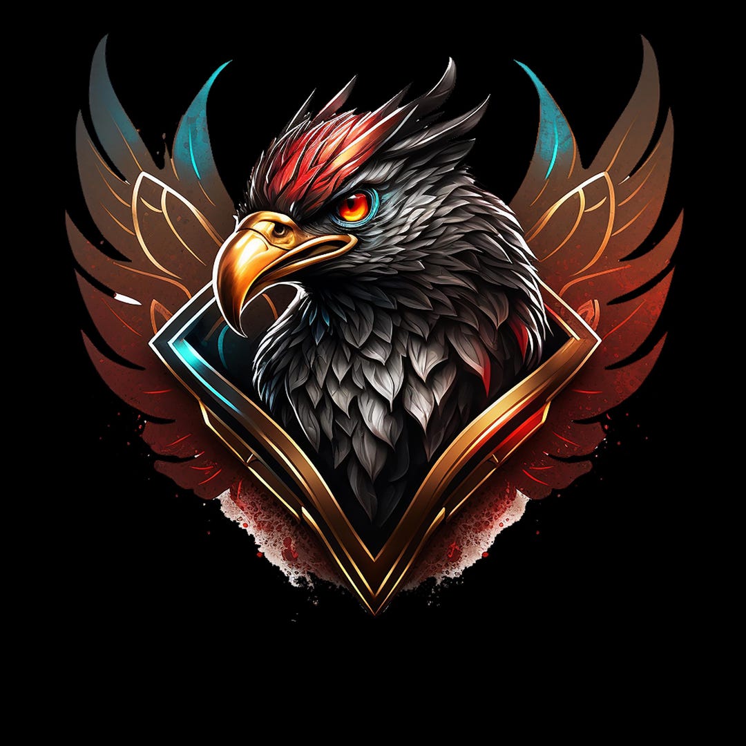 Crimson Falcon Logo - Etsy