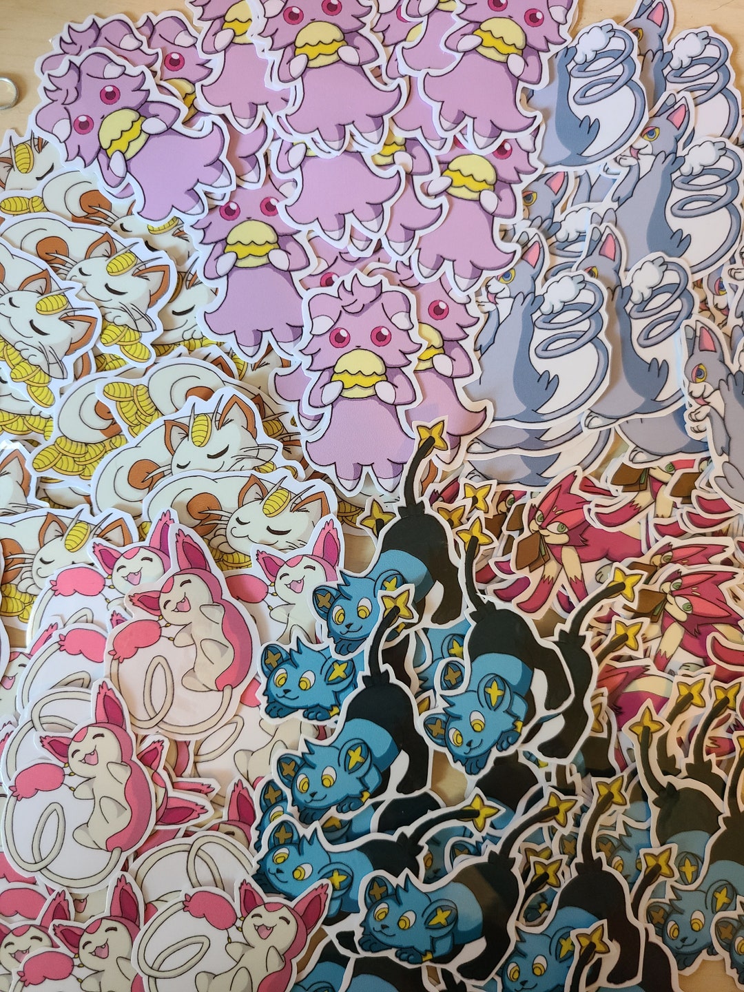 Pokecats Sticker Pack - Set of 6 Vinyl Laminated Stickers - Etsy