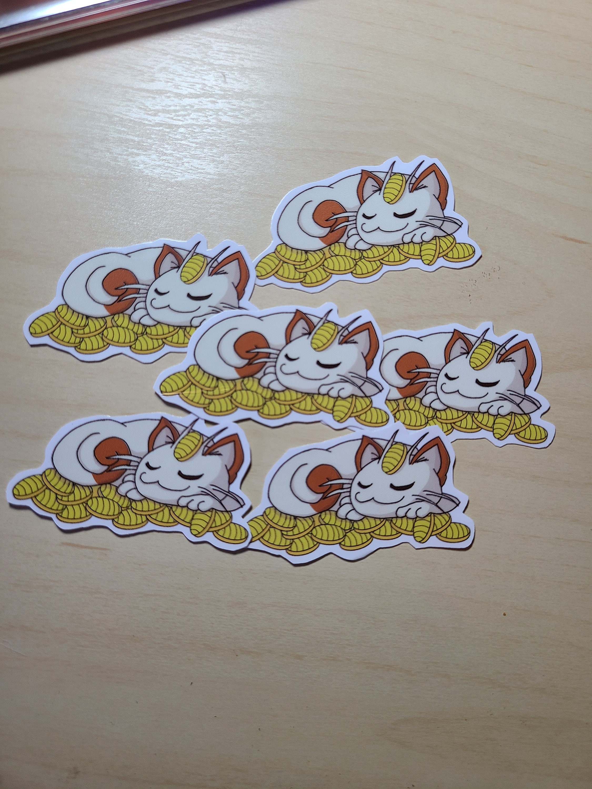 Meowth Pokecats Vinyl Sticker Water Resistant - Etsy