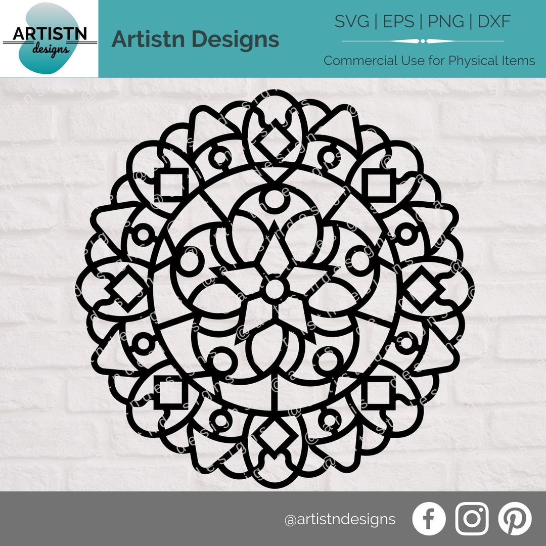 Star Mandala SVG - Circle Mandala Svg - Geometric Mandala Svg - Digital ...