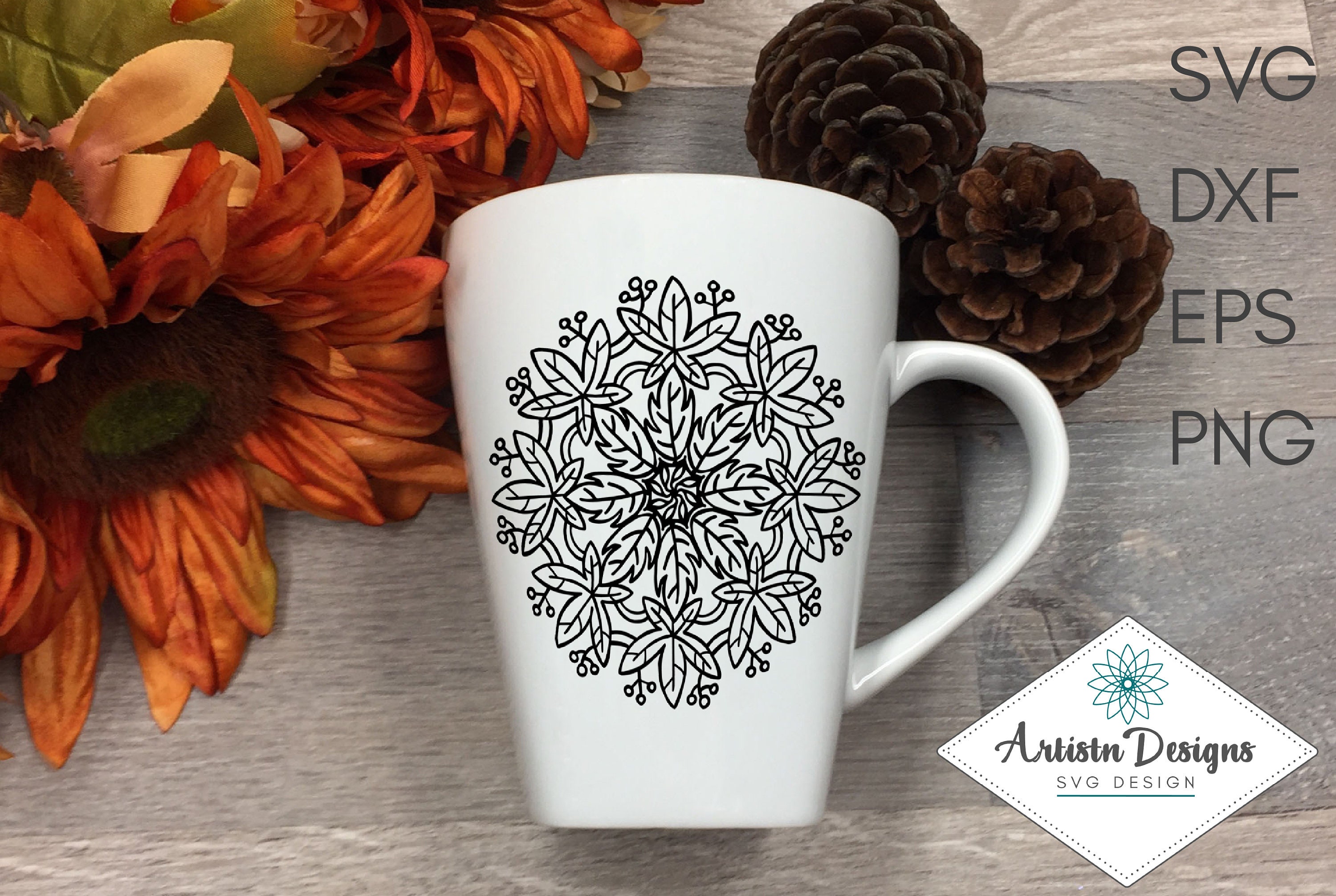Fall Leaf SVG Autumn Svg Leaves SVG Fall Leaves Mandala | Etsy