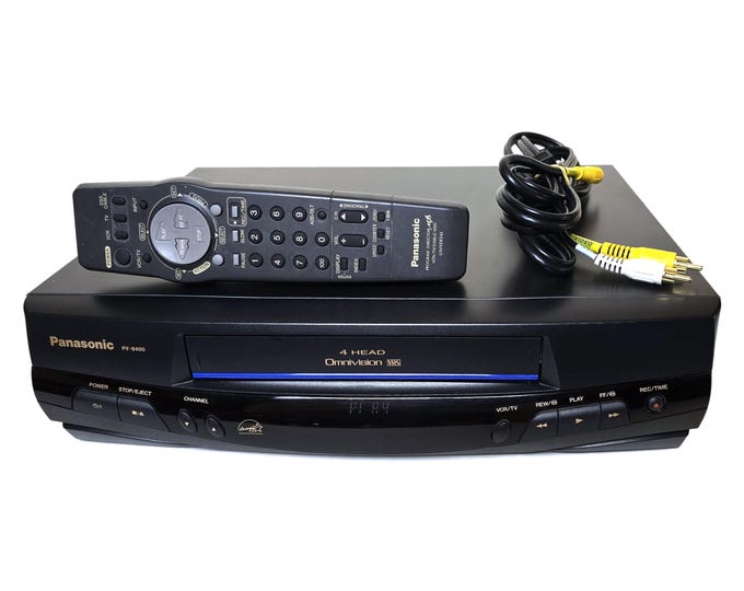 Panasonic Omnivision VCR, 4-head Vhs With Remote Control, AV Cable, PV ...