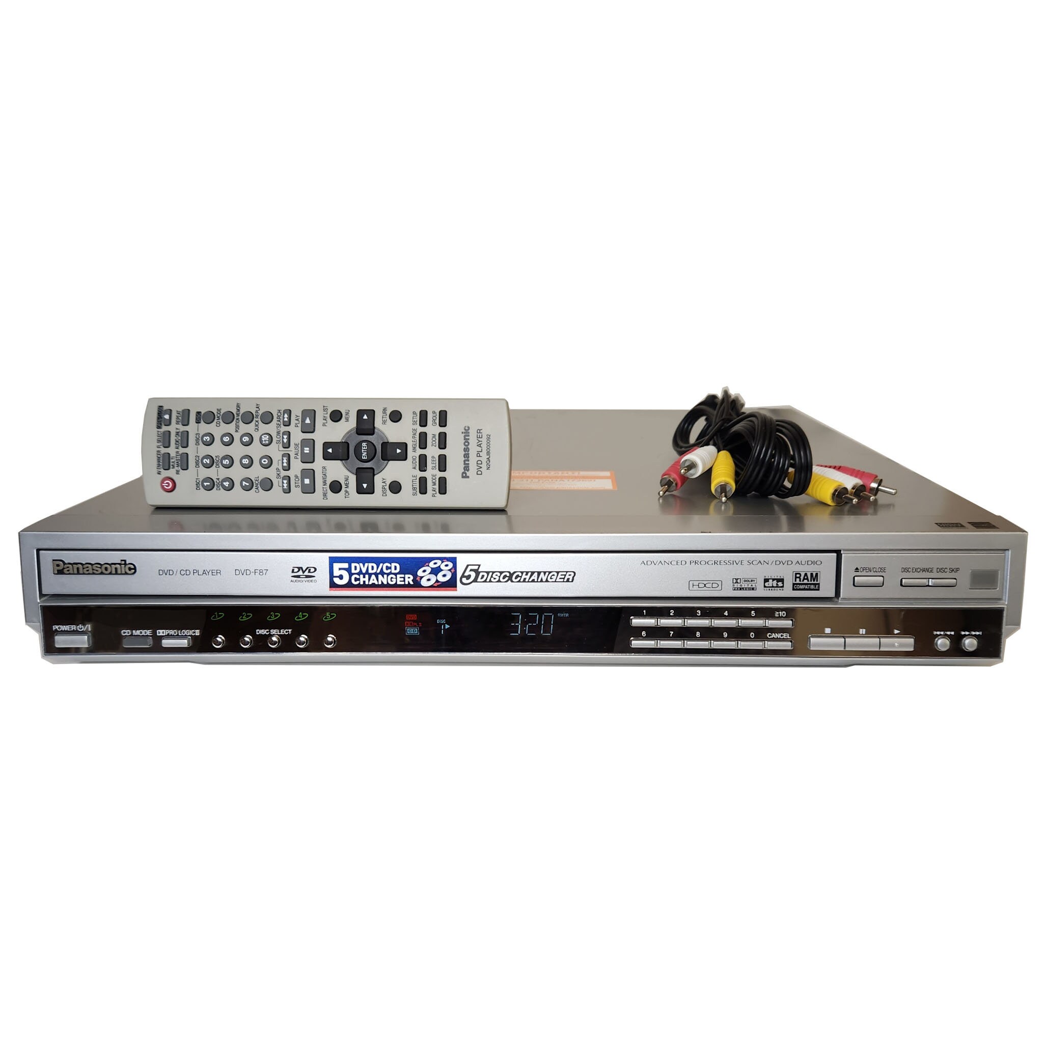 Panasonic DVD-F87 5-disc Carousel DVD/CD Changer Player With Remote ...