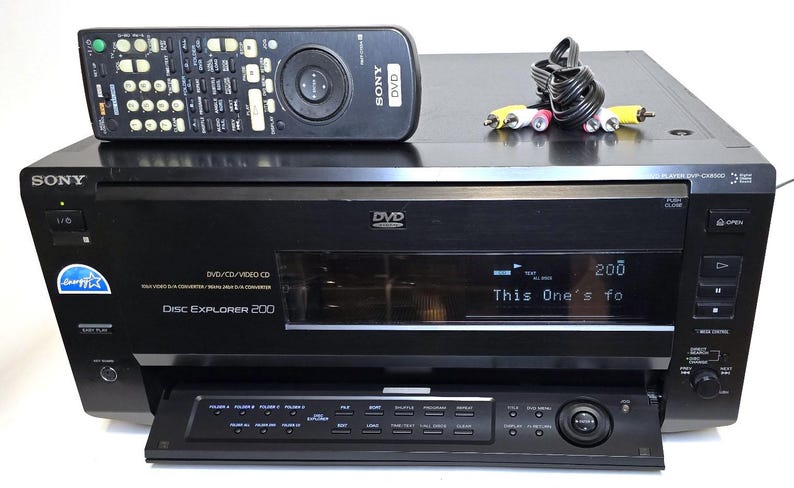 Sony DVP-CX850D 200-disc CD/DVD Changer With Remote Control, Cable ...