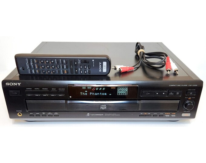 Sony CDP-CE525 5-disc Carousel CD Changer Player With Remote Control ...