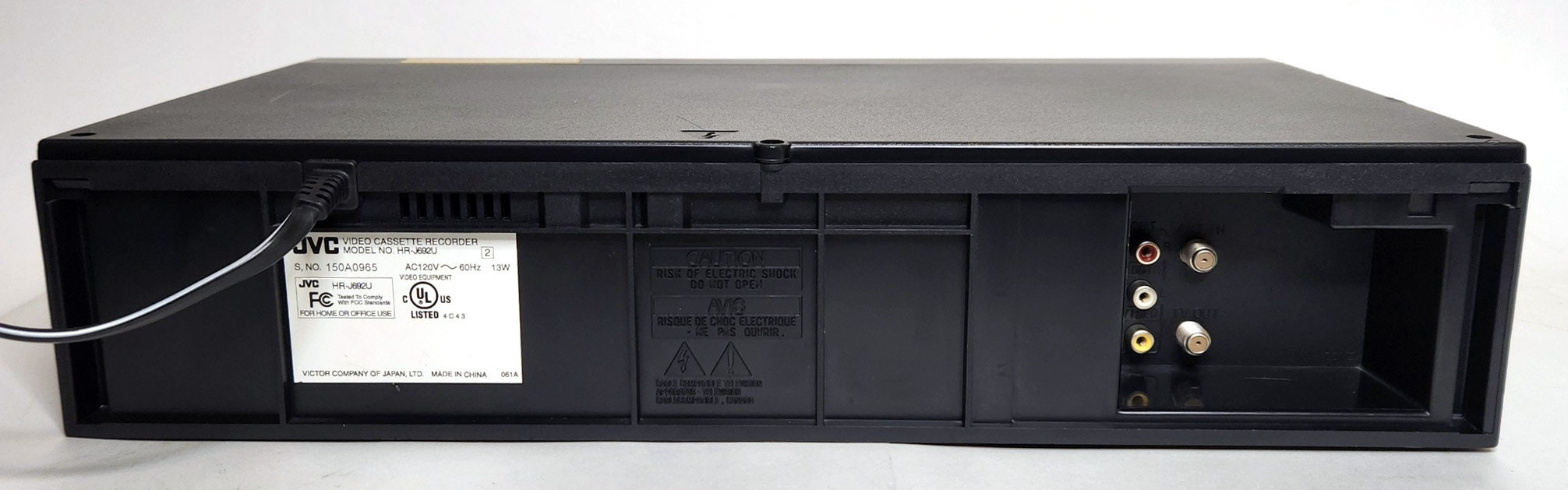 JVC VHS Vcr 4-head Hi-fi Stereo, Remote Control, Cable, HR-J692U Tested ...