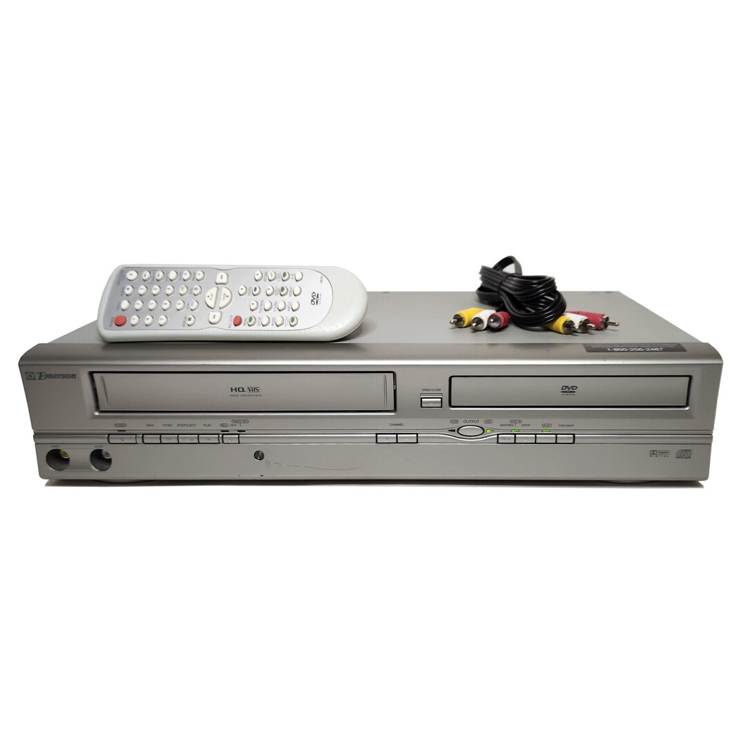 Emerson VHS VCR/DVD Combo With Remote Control, Cable, Manual, EWD2004 ...