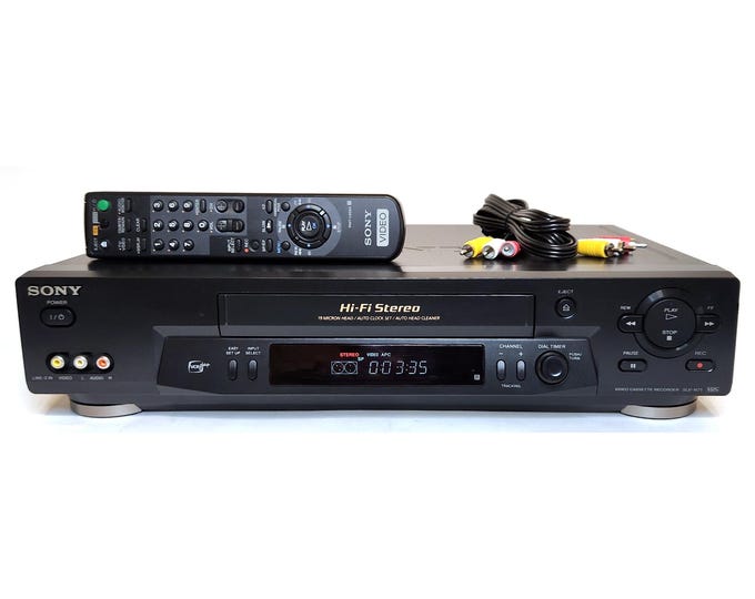 Sony SLV-N71 VHS VCR 4-head Hi-fi Stereo, Remote Control, Cables ...
