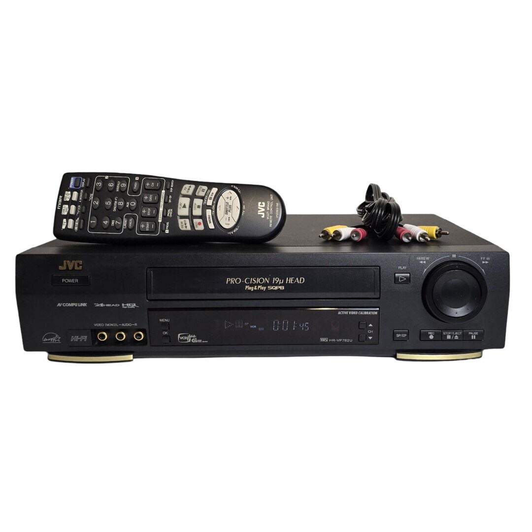JVC VHS VCR, Hi-fi-stereo, Remote, Cables, Hr-vp782u Tested, Guaranteed ...