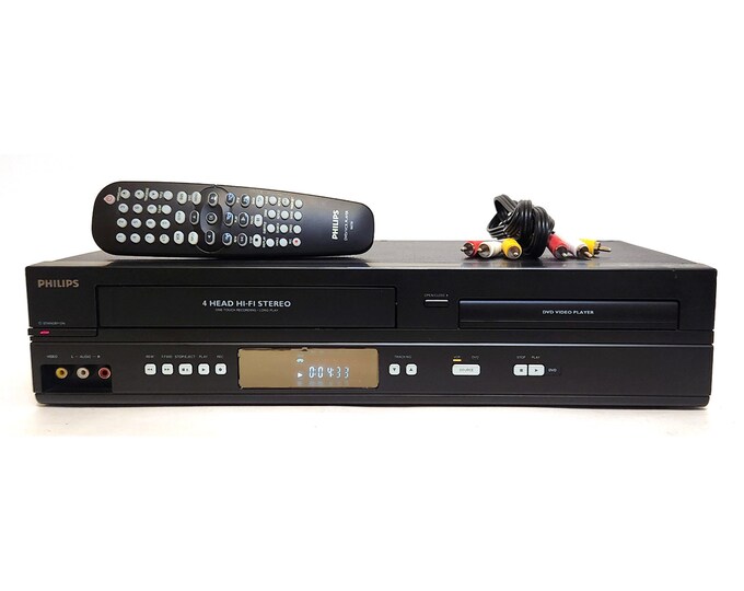 Philips VCR/DVD Combo With Remote Control, Cable, Manual, DVP3345VB/17 ...
