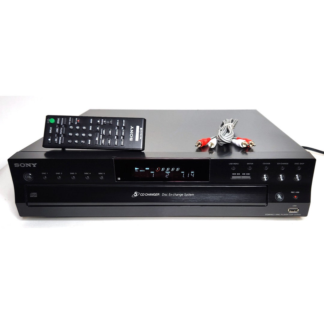 Sony CDP-CE500 5-disc Carousel CD Changer Player With Remote, Cable ...