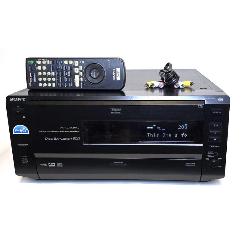 Sony DVP-CX850D 200-disc CD/DVD Changer With Remote Control, Cable ...