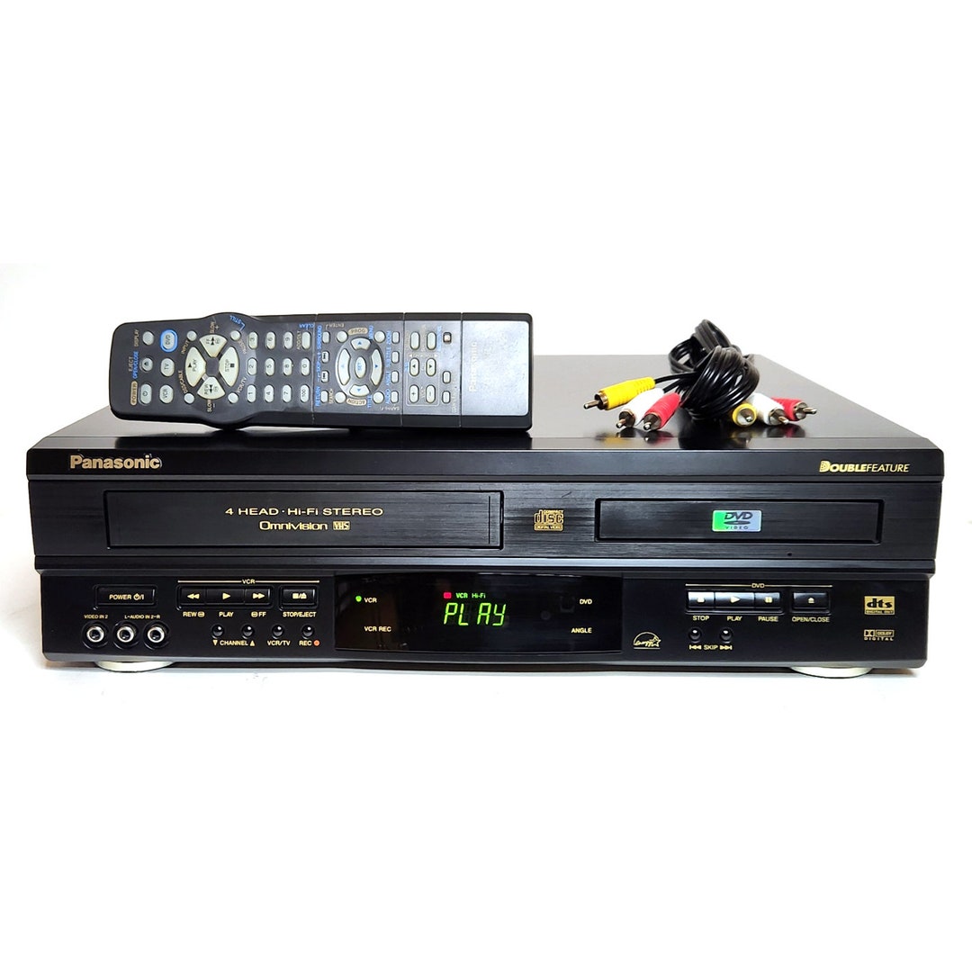 Panasonic Omnivision VHS VCR/DVD Player Combo With Remote Control, Pv ...
