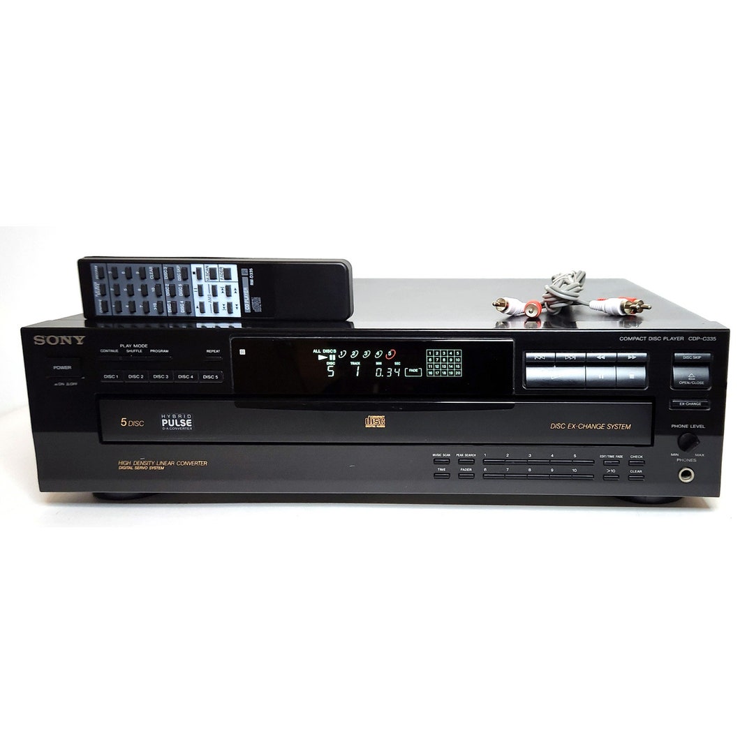 Sony 5-disc Carousel CD Changer Player With Remote Control, Cable, Made in Japan, New Belt CDP ...