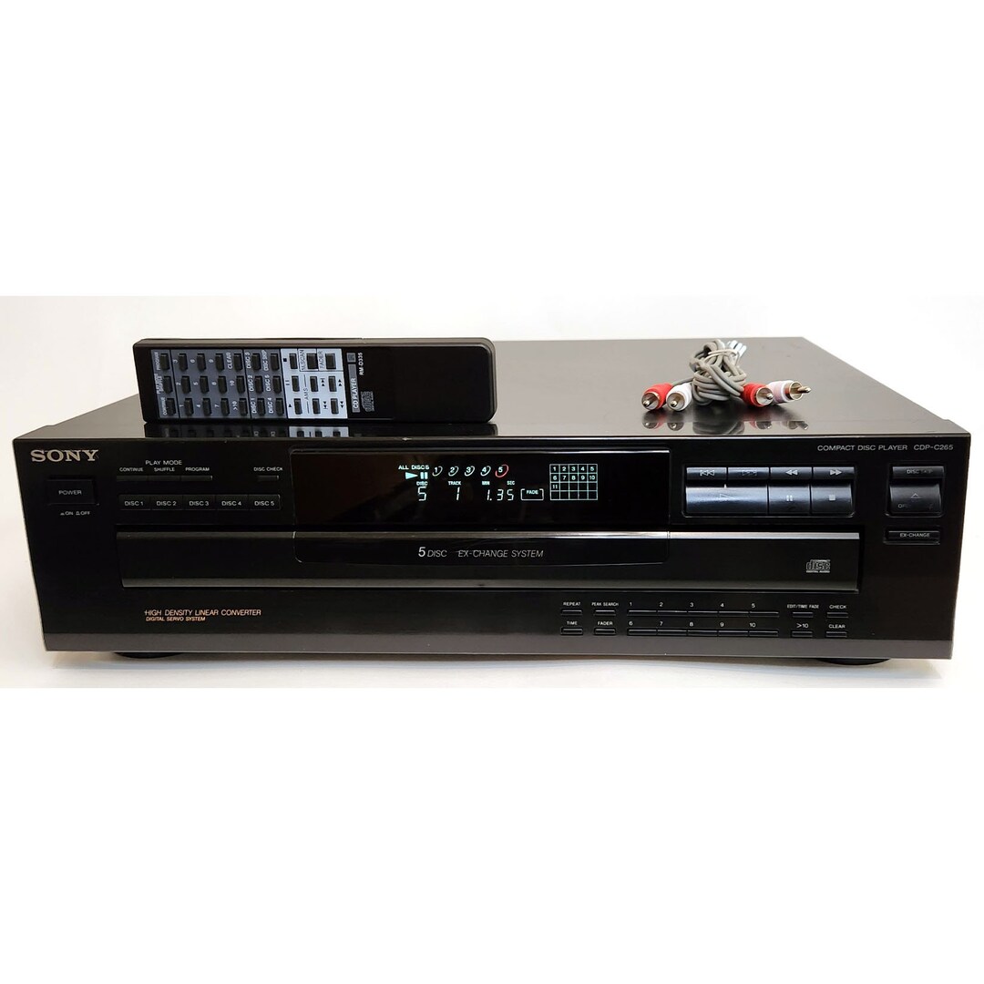 Sony CDP-C265 5-disc Carousel CD Changer Player With Remote Control ...