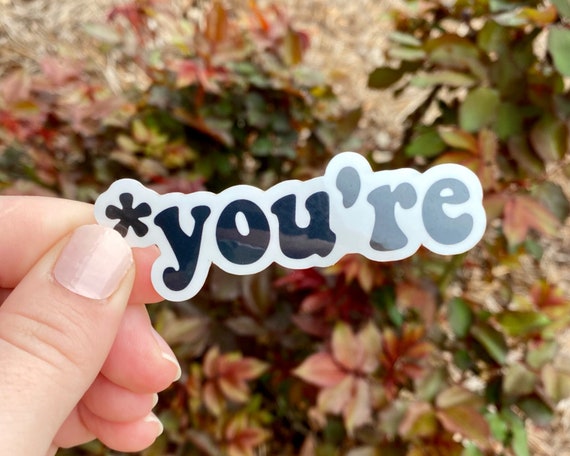 Laptop Funny Sticker You're* Grammar Sticker Laptop Sticker Electronics ...