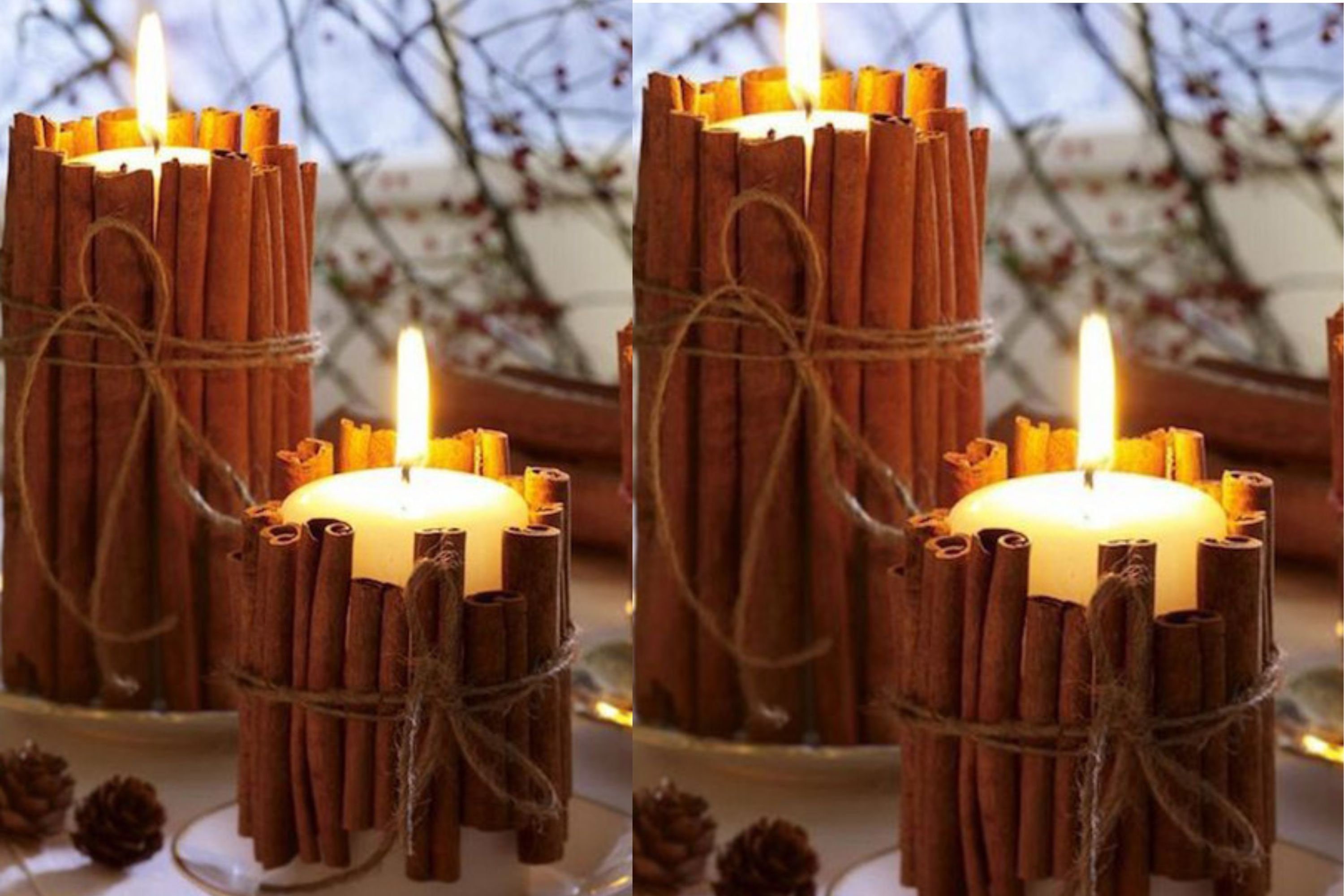 Ceylon Cinnamon Candle Handmade Home Party Decoration / Christmas ...