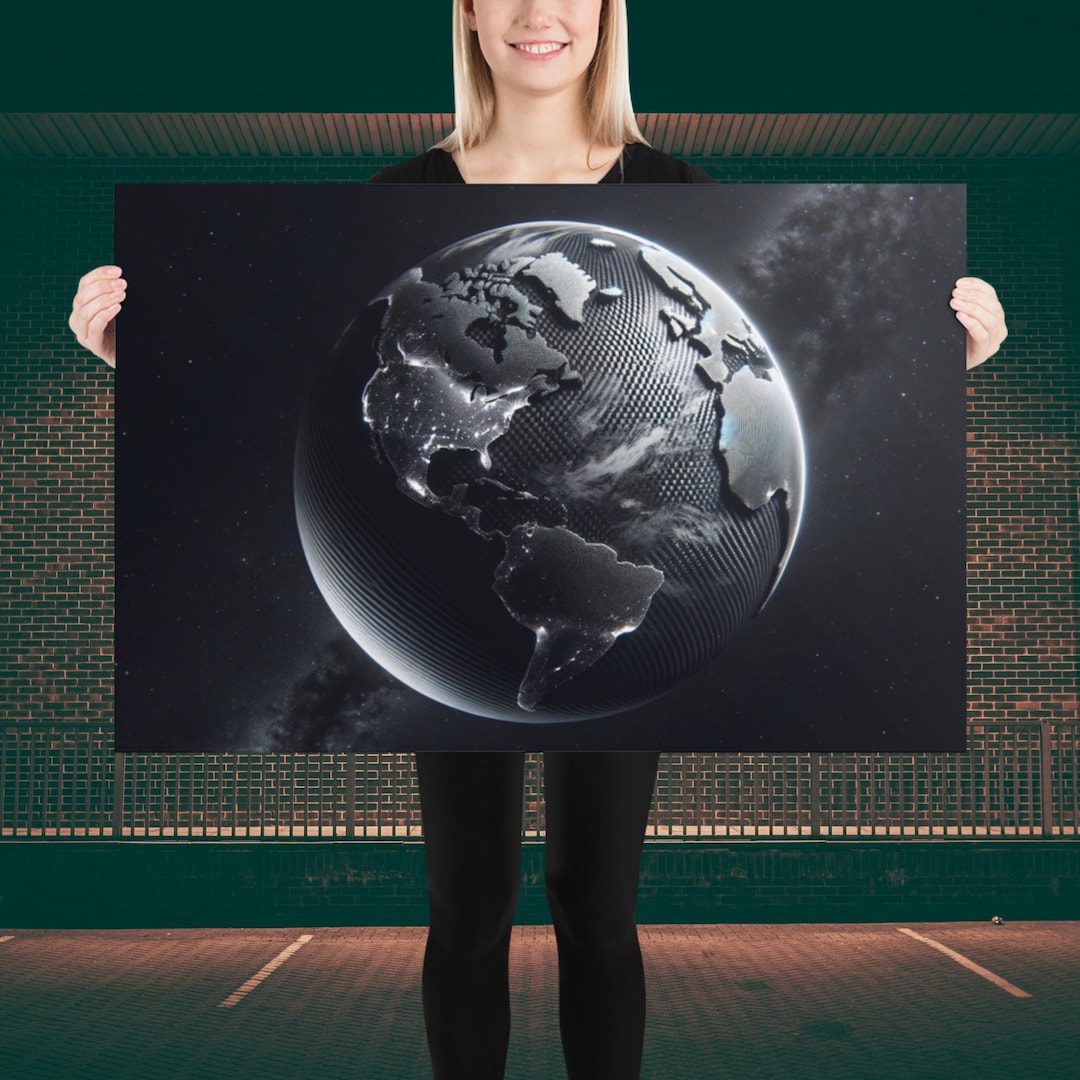Earth Carbon Fiber Poster - Etsy