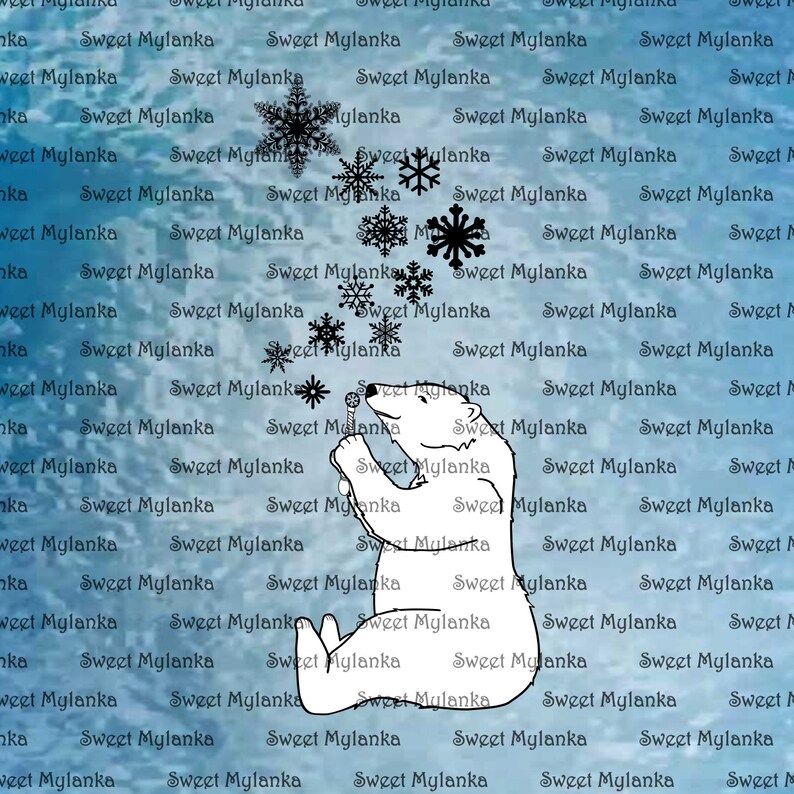 Polar Bear Snowflake SVG PNG EPS Pdf Dxf - Etsy