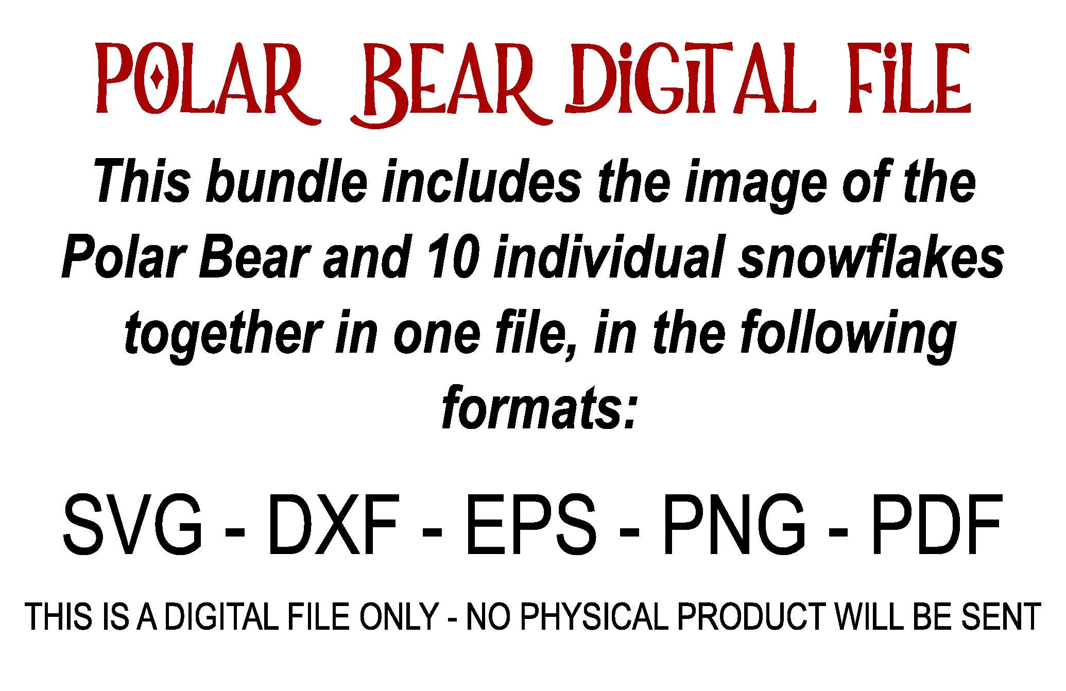 Polar Bear Snowflake SVG PNG EPS Pdf Dxf - Etsy
