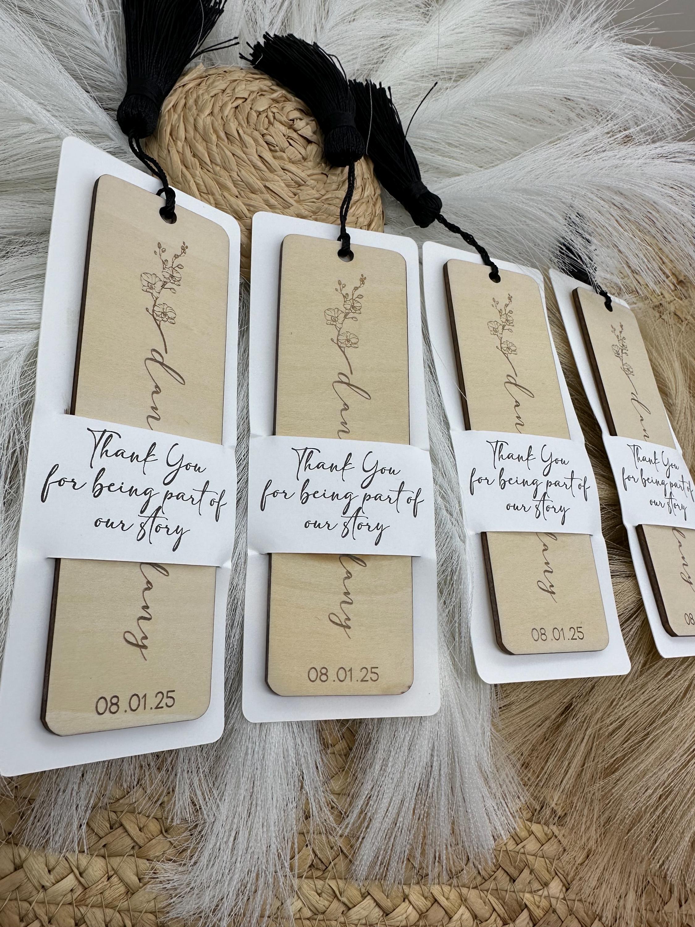Personalized Wedding Favor Bookmarks | Custom Bookmarker Favors ...