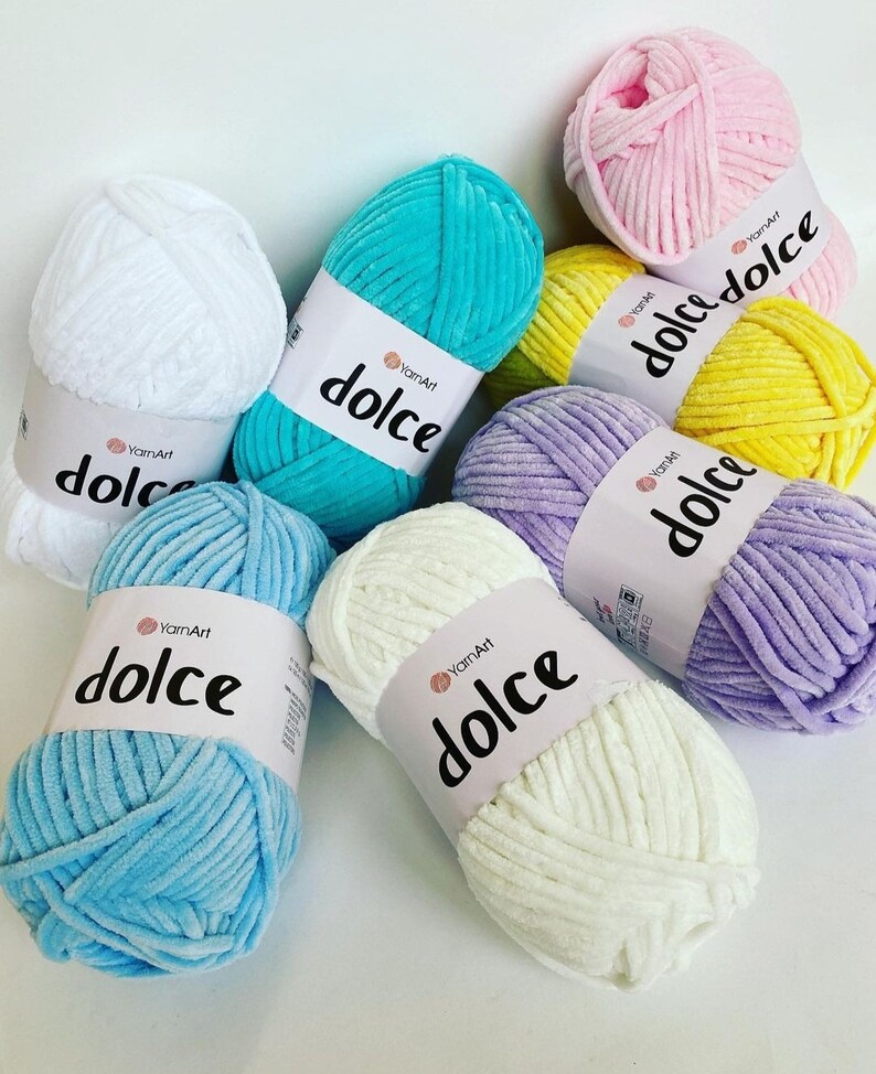 Yarnart Dolce Yarn, Very Soft Amigurumi Animal Crochet Knitting Yarns ...