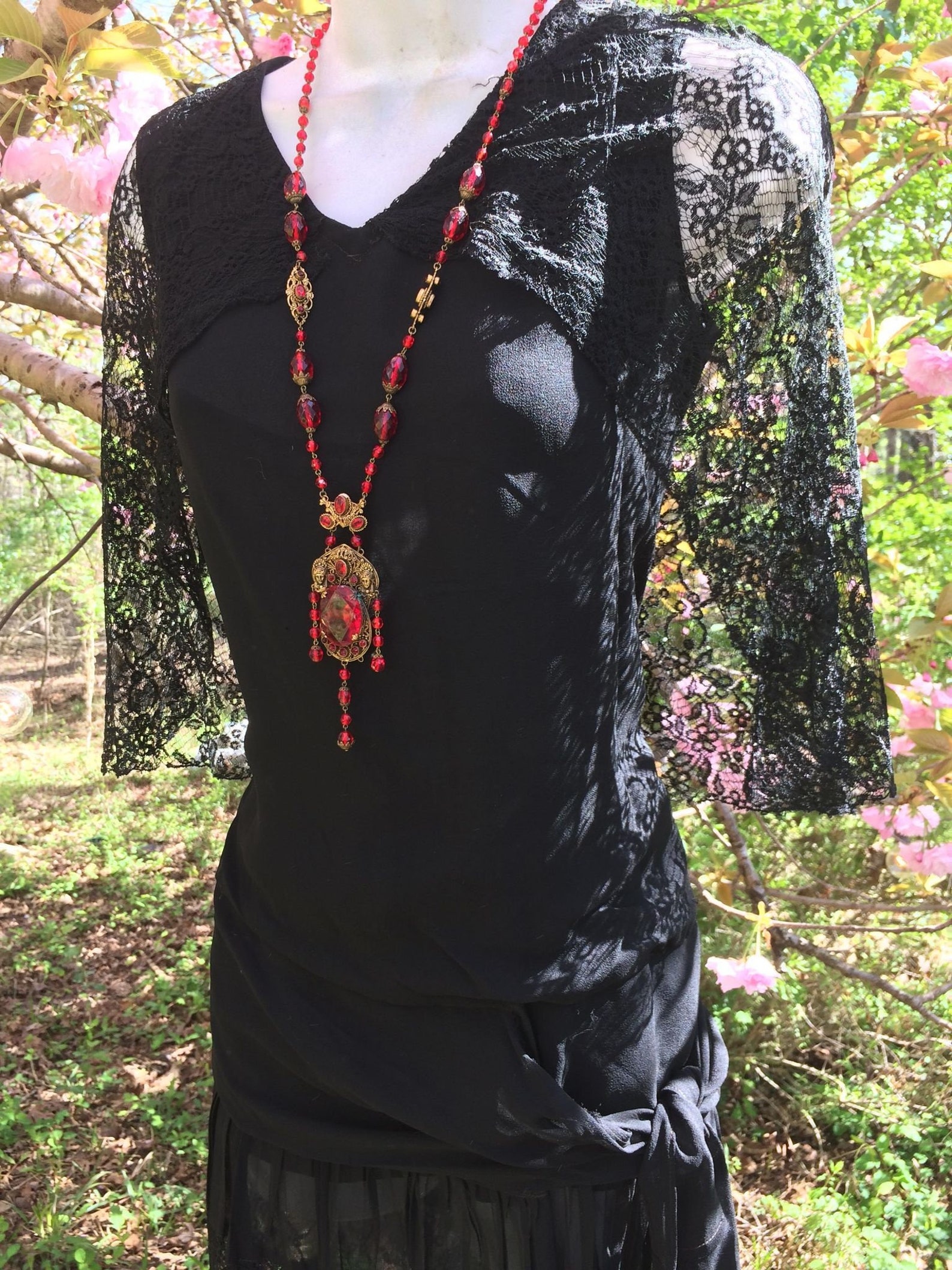 Black 20s Dress Flapper Drop Waist Rayon 1920s Vamp Gothic - Etsy Ireland