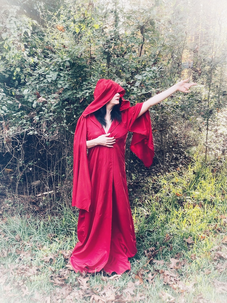 Scarlet Tau Robe Magician Occult Robe Stage Costume Wizard Robe Red ...