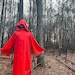 Red Tau Robe Magician Occult Robe Stage Costume Wizard Robe Red Cotton ...