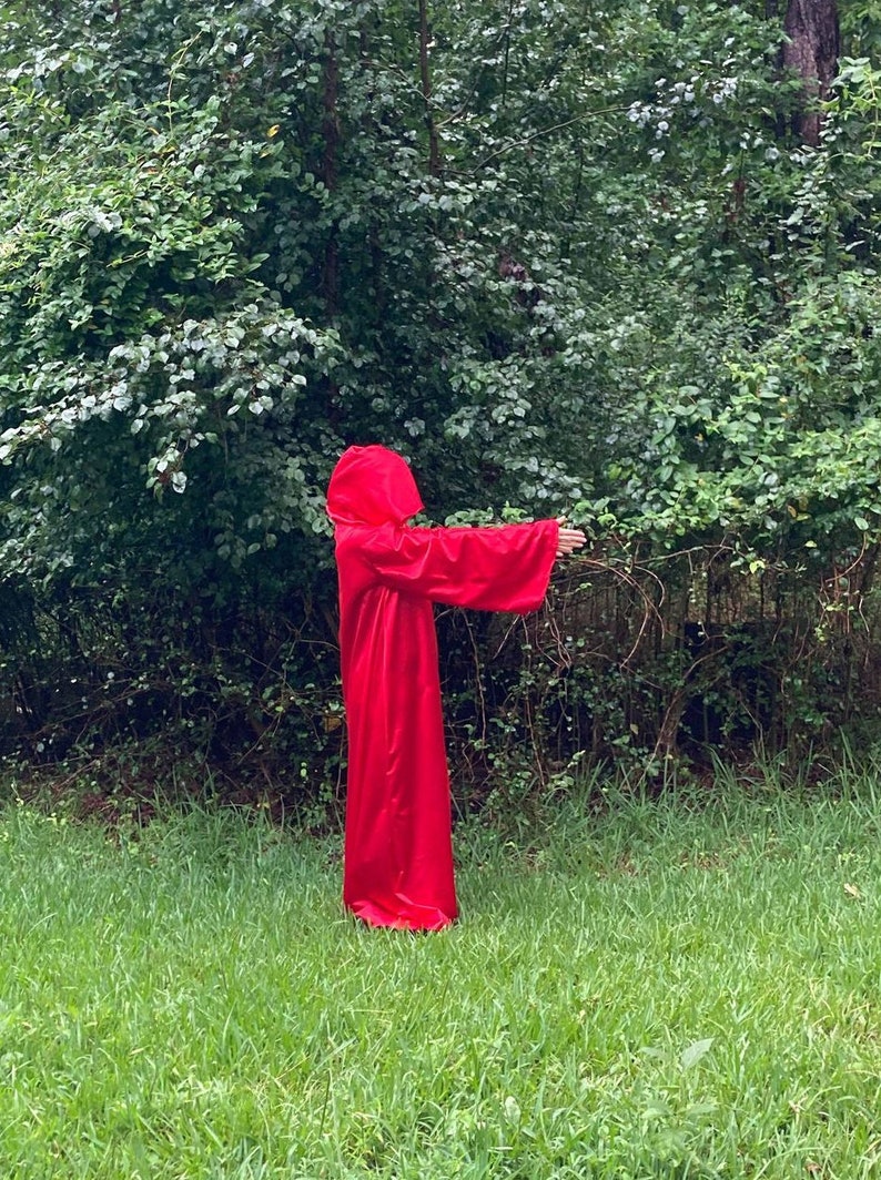 Red Tau Robe Magician Occult Robe Stage Costume Wizard Robe Red Cotton ...