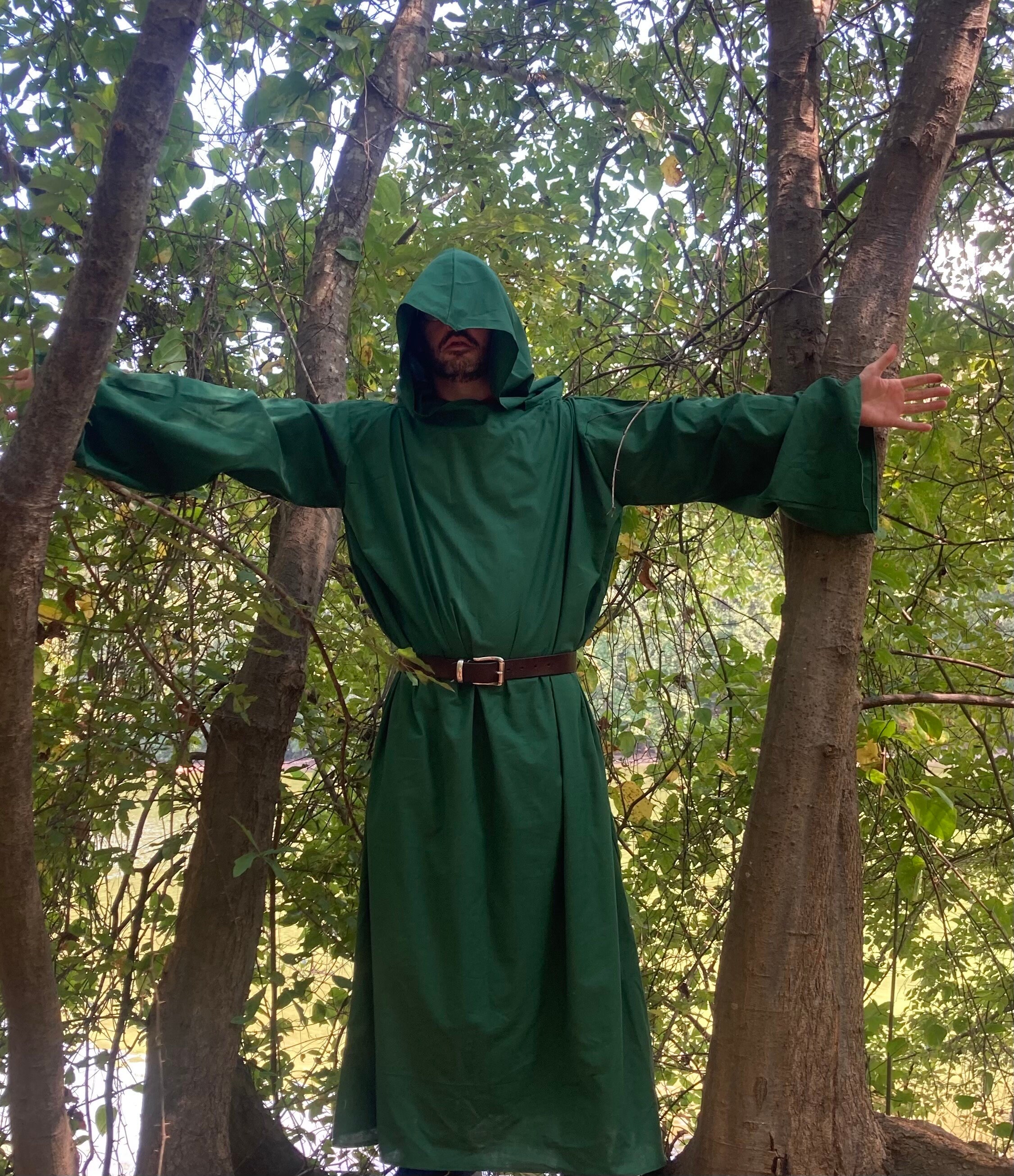 Dark Green Tau Robe Witch Wizard Magician Ceremonial Ritual - Etsy