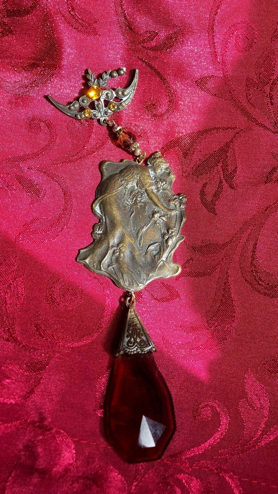 Golden Brass Nymph Nude Gem