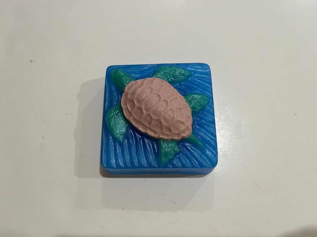 Turtle Soap With Blue Background Animal Soap Reptile Soap - Etsy