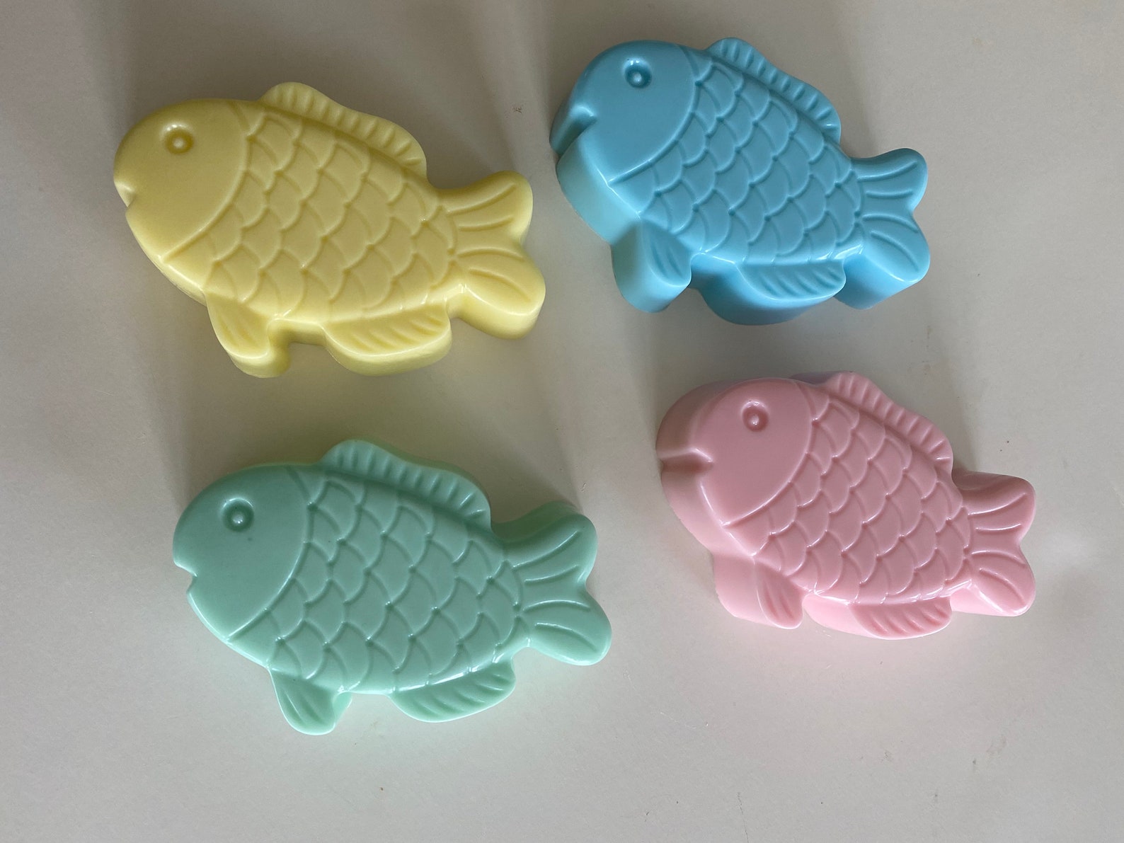 Fish Pastel Soap Four in a Box Pink, Blue, Yellow and Green, Tropical ...
