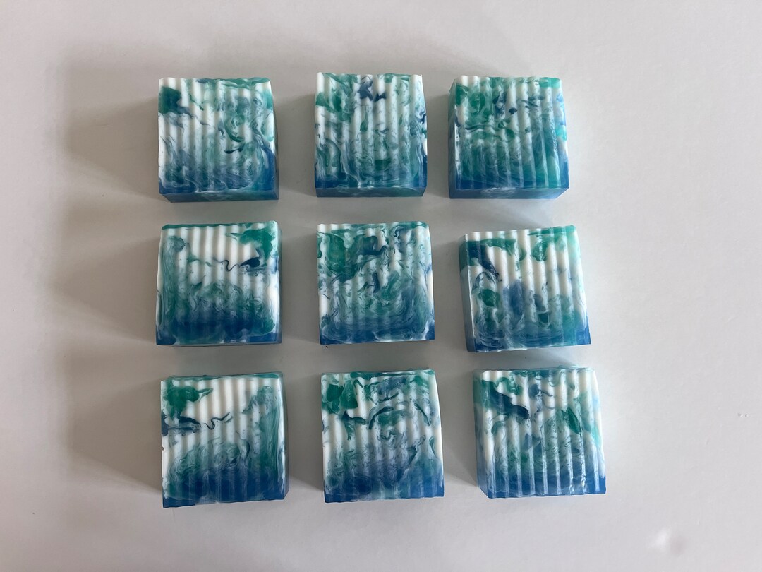 Ocean Waves, Swirly Soap, Green, Blue & White Scented With Tropical ...