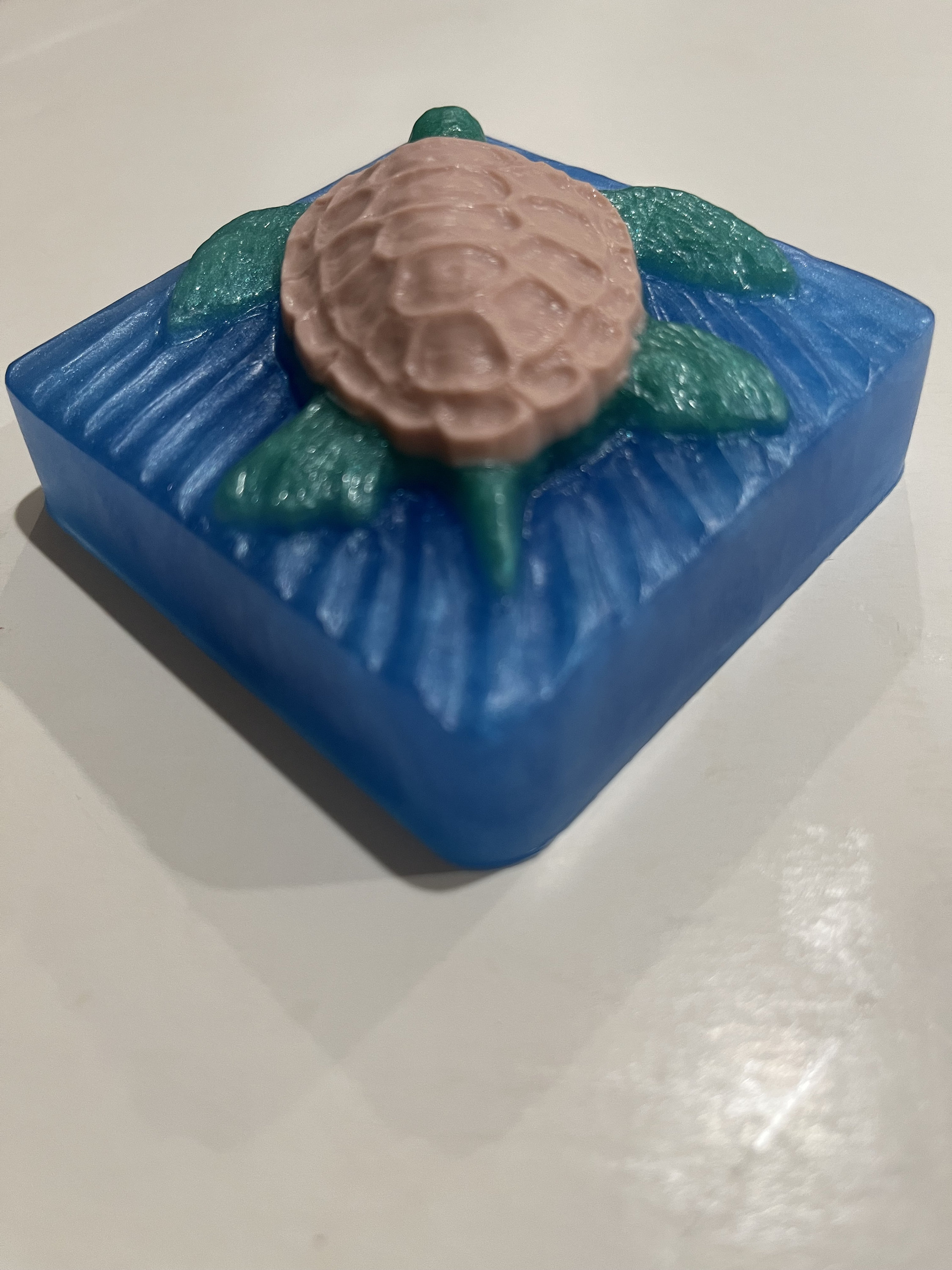 Turtle Soap With Blue Background Animal Soap Reptile Soap - Etsy