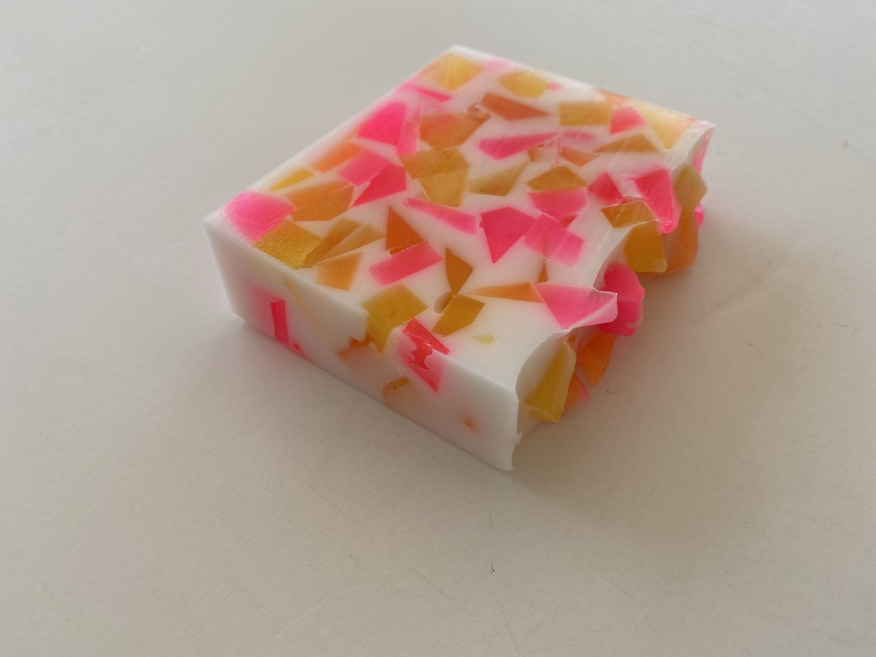 Geometric Pink Yellow & Orange Chunks Soap Geometric Soap - Etsy