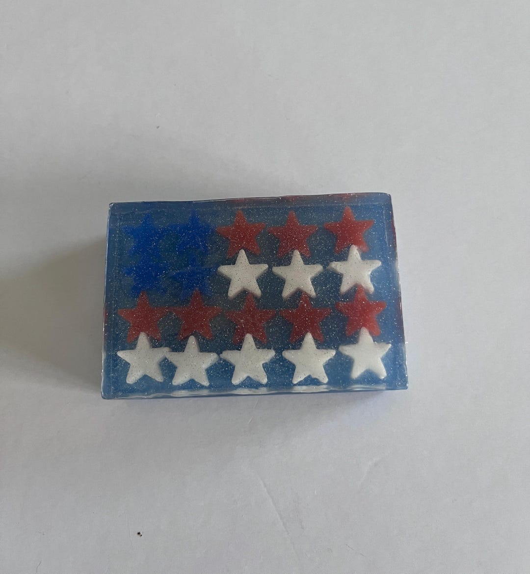 Old Glory American Flag Soap With Glitter, Star Soap, Patriotic Soap ...
