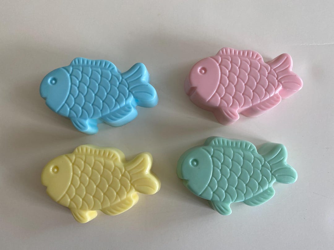 Fish Pastel Soap Four in a Box Pink, Blue, Yellow and Green, Tropical ...