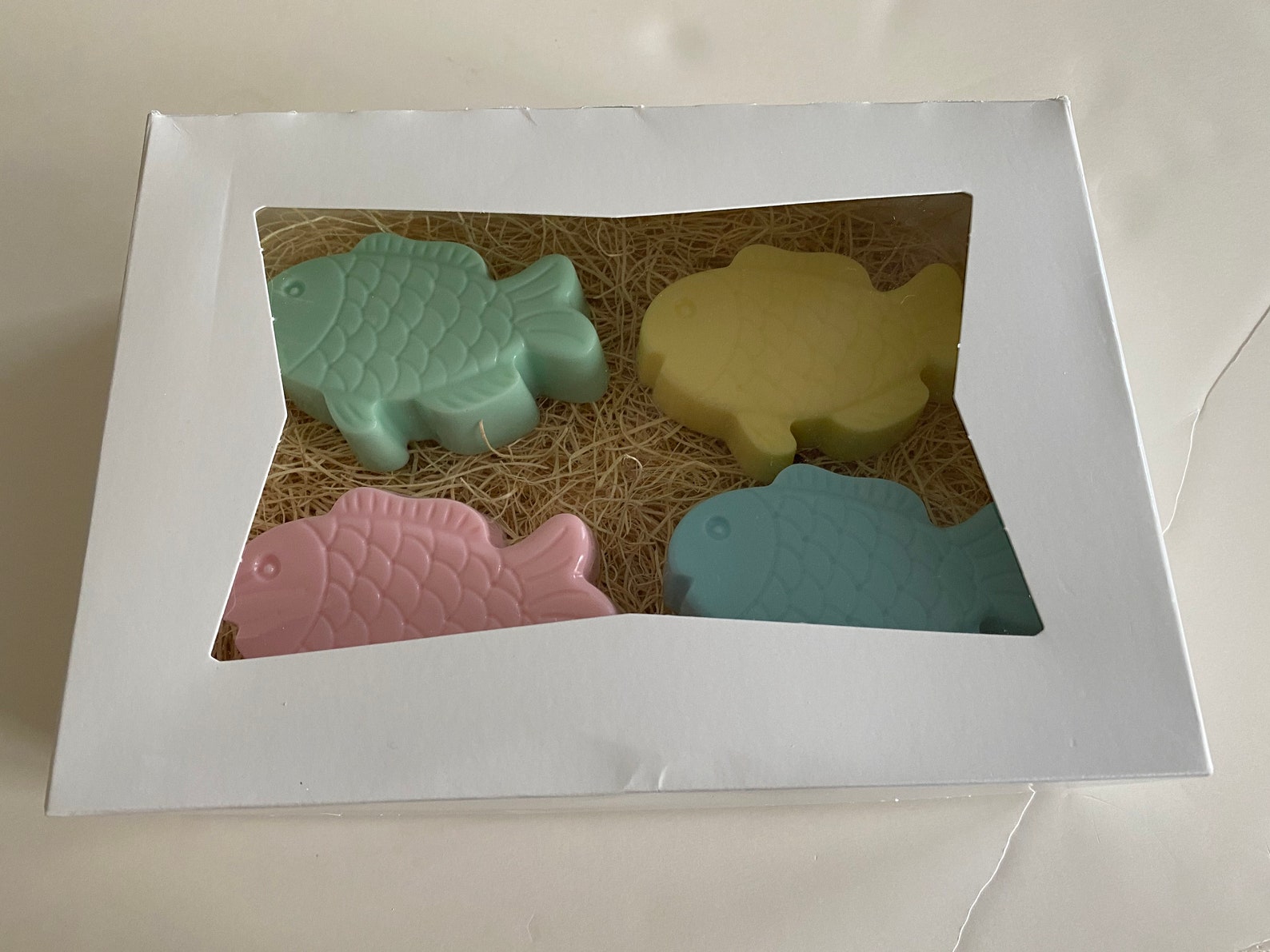 Fish Pastel Soap Four in a Box Pink, Blue, Yellow and Green, Tropical ...