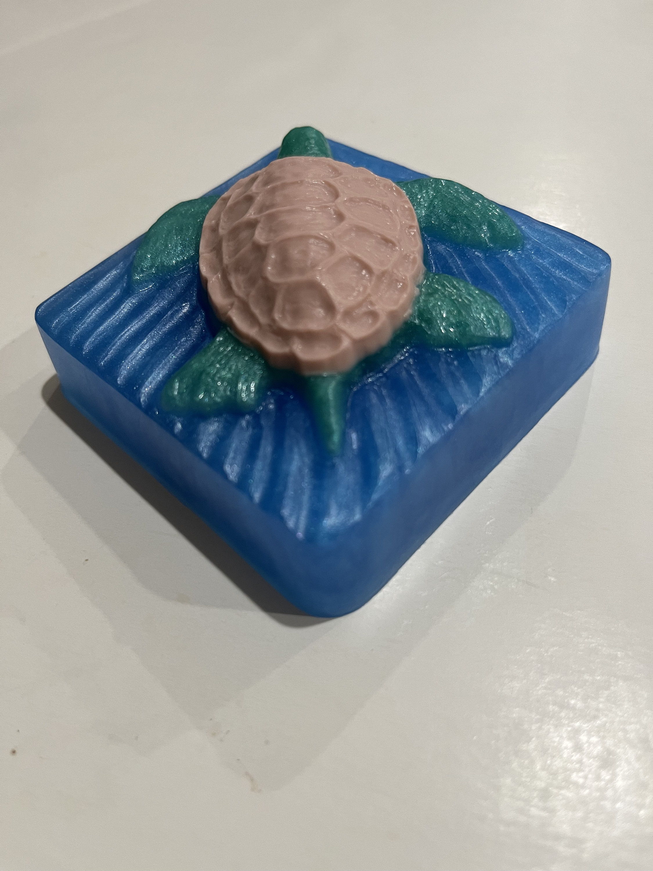 Turtle Soap With Blue Background Animal Soap Reptile Soap - Etsy