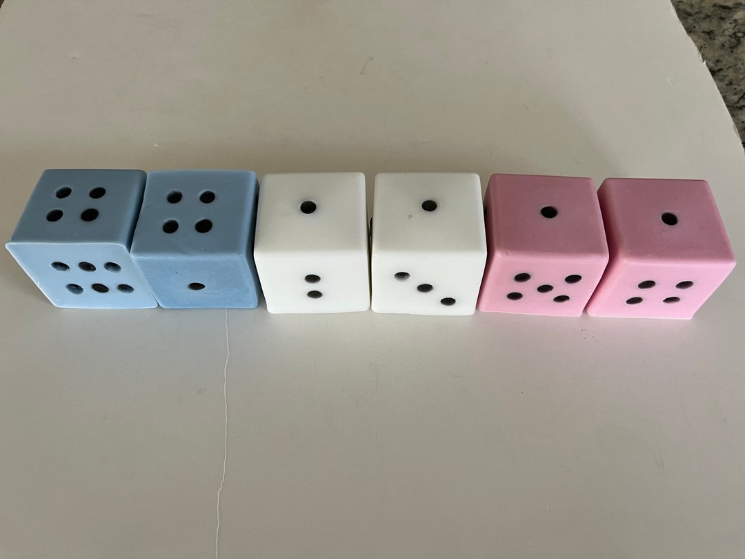 Dice Soap in Blue, Pink or White, Cube Soap, Game Soap, Gambler Gifts ...
